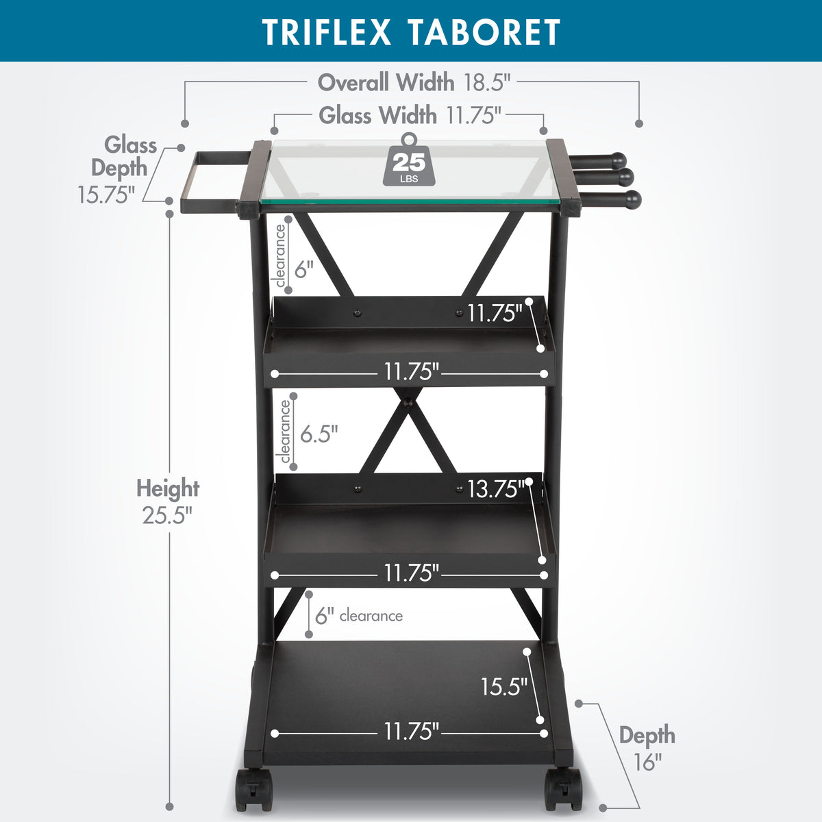 Triflex Mobile Metal, 4-Shelf Art and Craft Taboret/ Organizer Cart- B ...