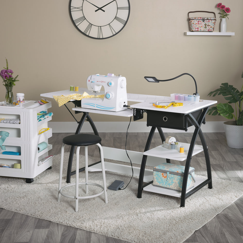 Comet Plus Sewing Machine Table with Cutting Measuring Grid Top, Heigh ...