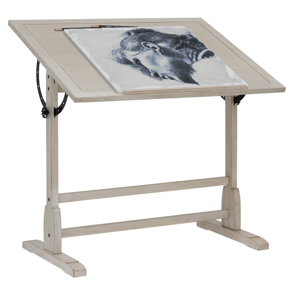 Vintage Solid Wood Drawing/Drafting Table with 42