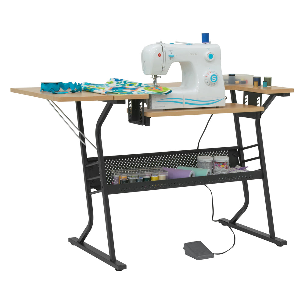 Eclipse Sewing Craft Table Compact Sewing Desk Workstation with Adjust ...