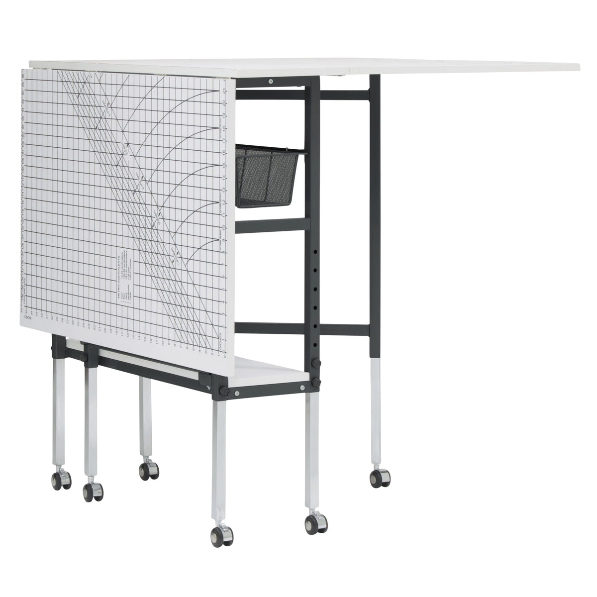 Cutting Table with Sewing Board Grid & Guides Top Mobile, Folding, Hei ...