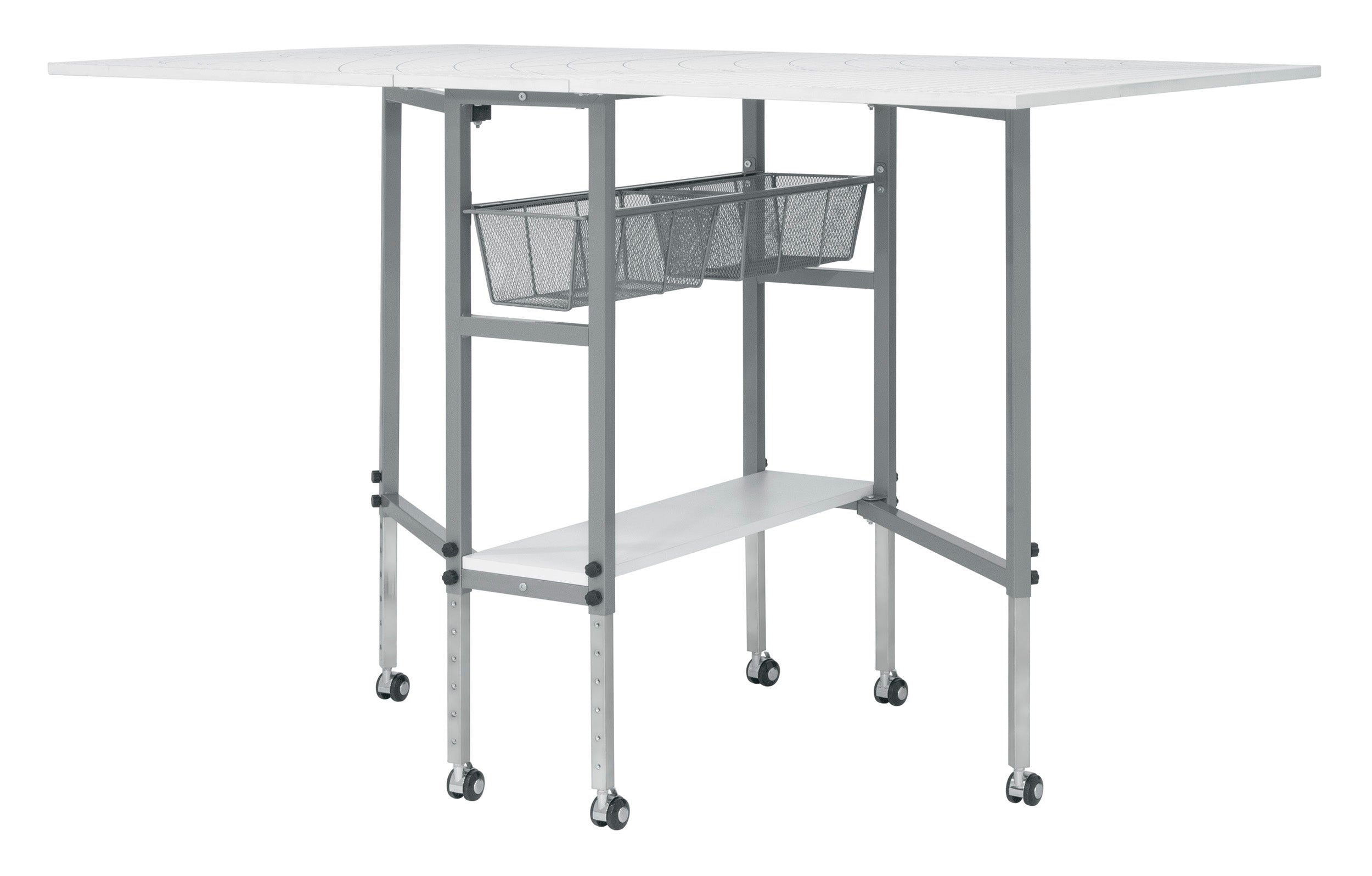 Hobby Fabric Cutting Table with Grid & Guides, Mobile, Folding, Height ...