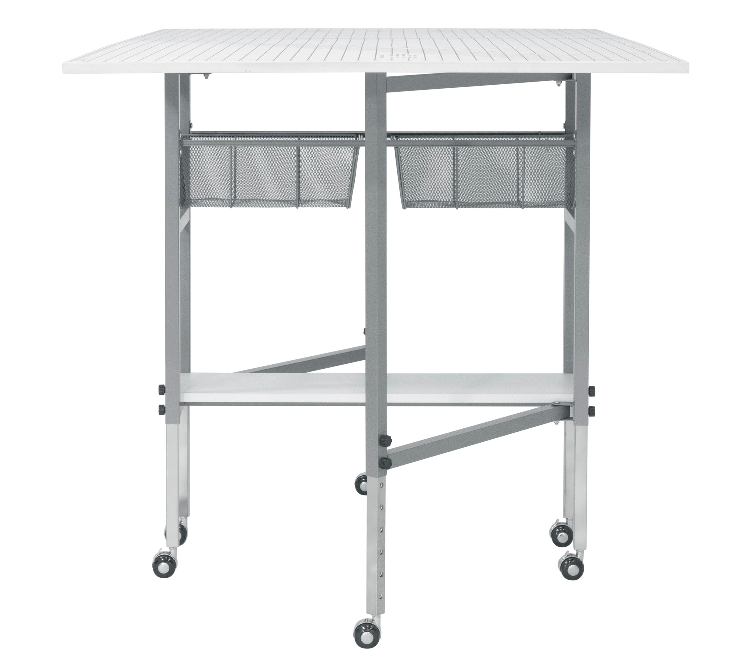Hobby Fabric Cutting Table with Grid & Guides, Mobile, Folding, Height ...