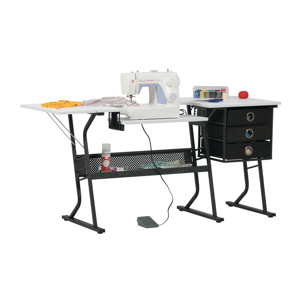 Eclipse Ultra Sewing Desk, 60.25" Crafting & Quilting Workstation with ...