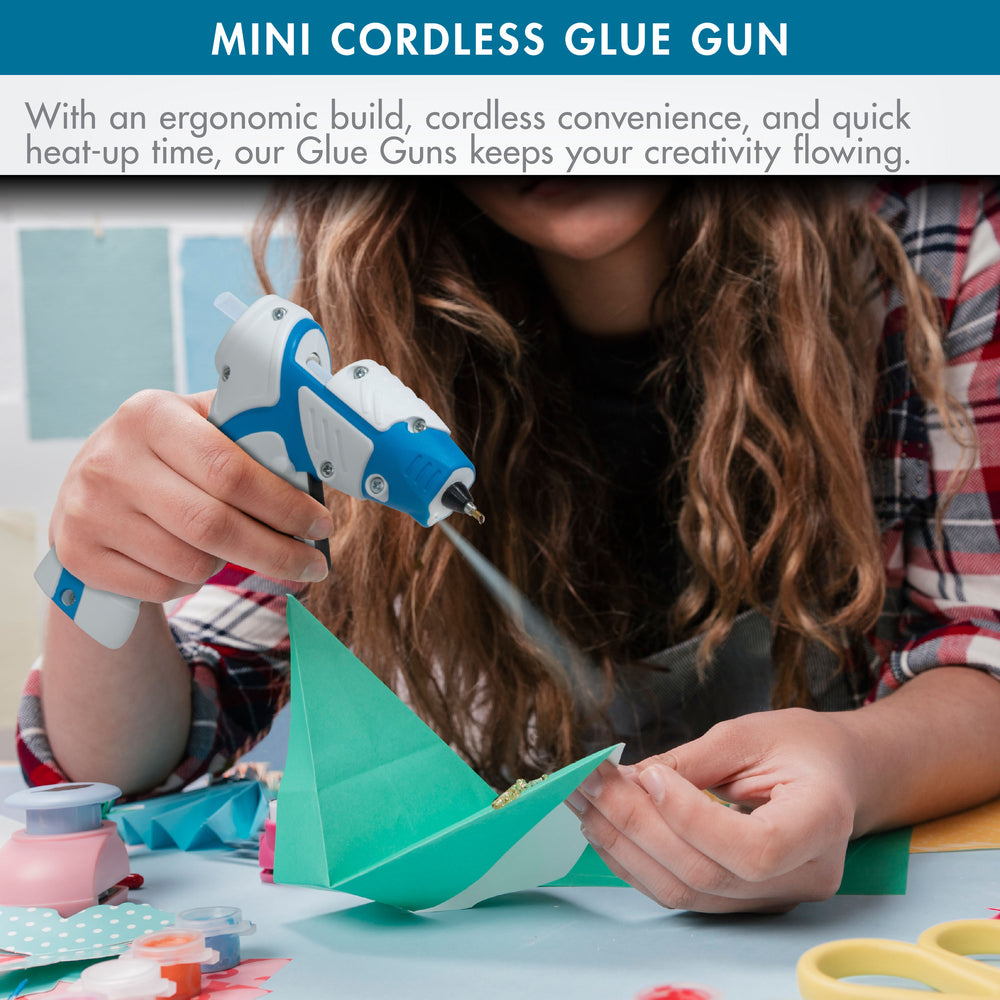 Mini Cordless Hot Glue Gun Precision Nozzle Anti-Drip with LED Guide L ...