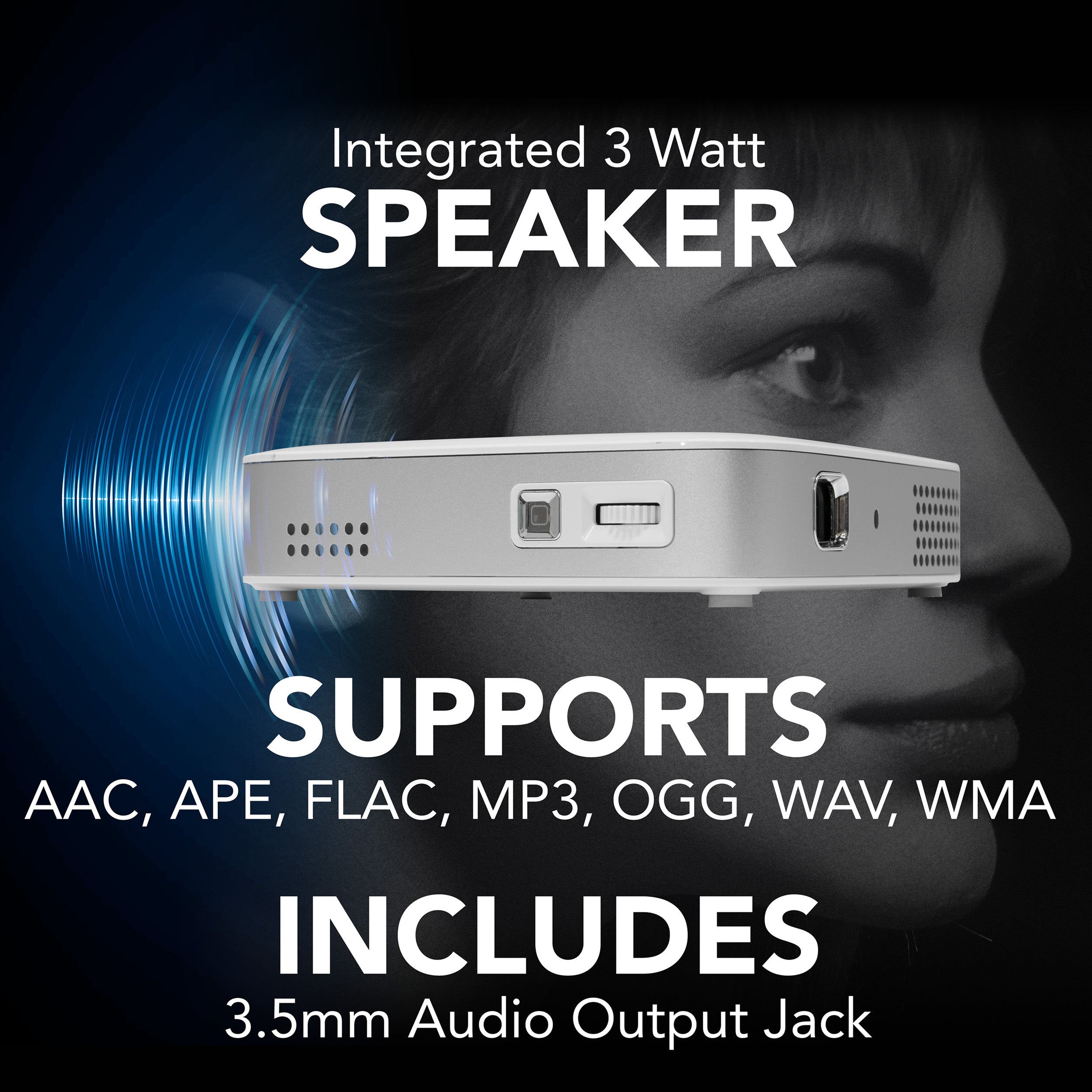 Flare 500 Digital Art Projector with Grids and Keystone Adjustment, Bl ...